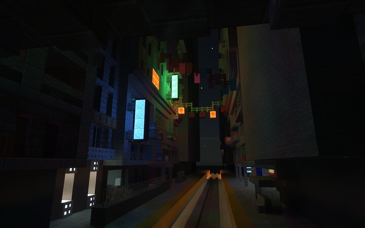 Neon district Minecraft Map