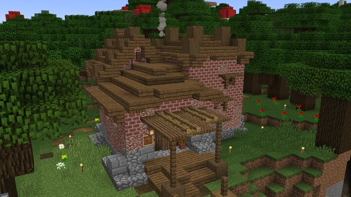 (Roman?) Survival Storage Building! Minecraft Map