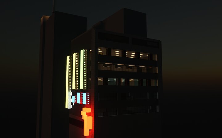 Neon district Minecraft Map