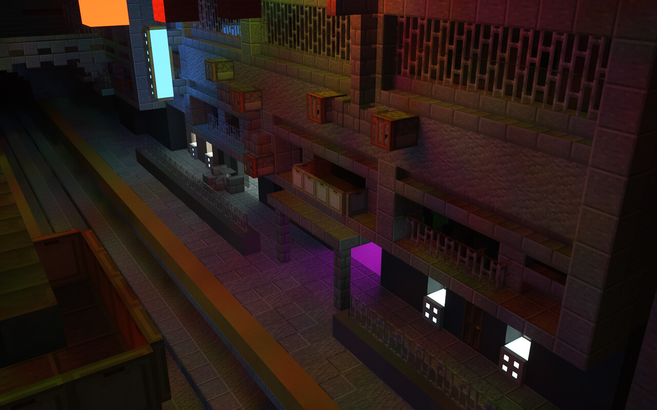 Neon district Minecraft Map