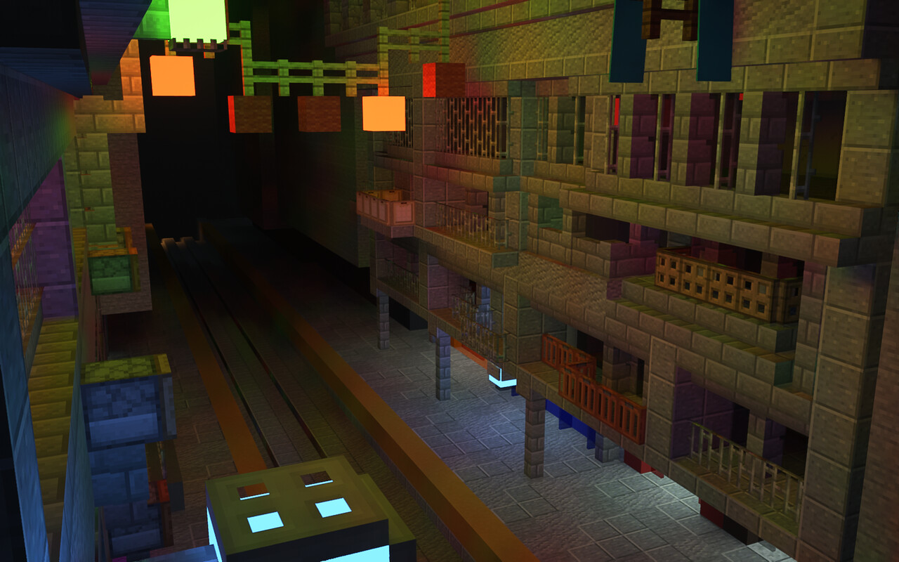 Neon district Minecraft Map