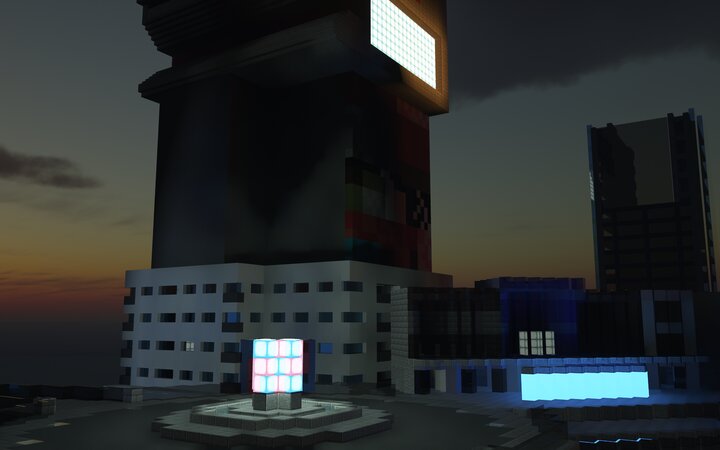 Neon district Minecraft Map