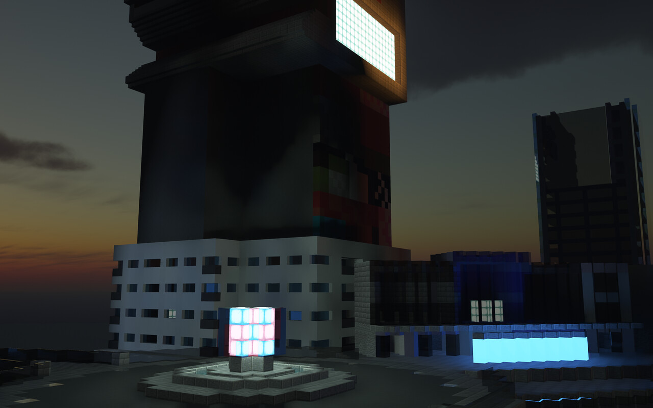 Neon district Minecraft Map