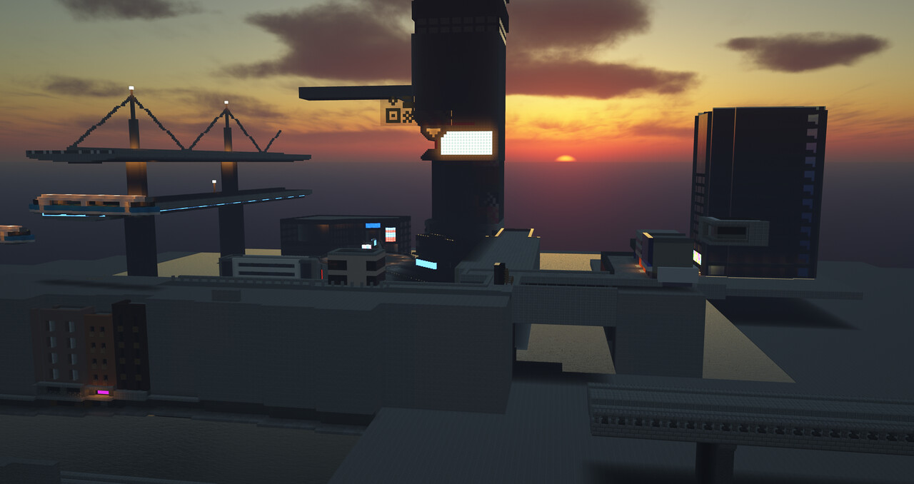 Neon district Minecraft Map