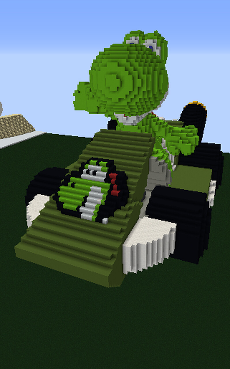 Yoshi in the Racecar Minecraft Map