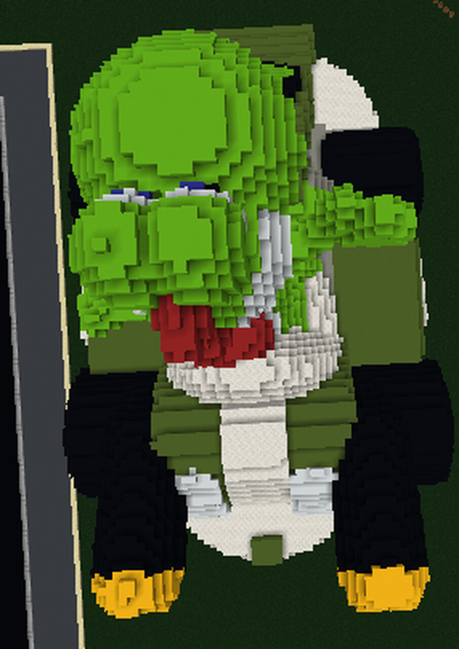 Yoshi in the Racecar Minecraft Map