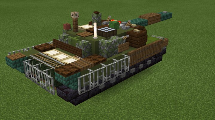 1.5:1 scale Soviet and Russian T-72 variants Minecraft Map