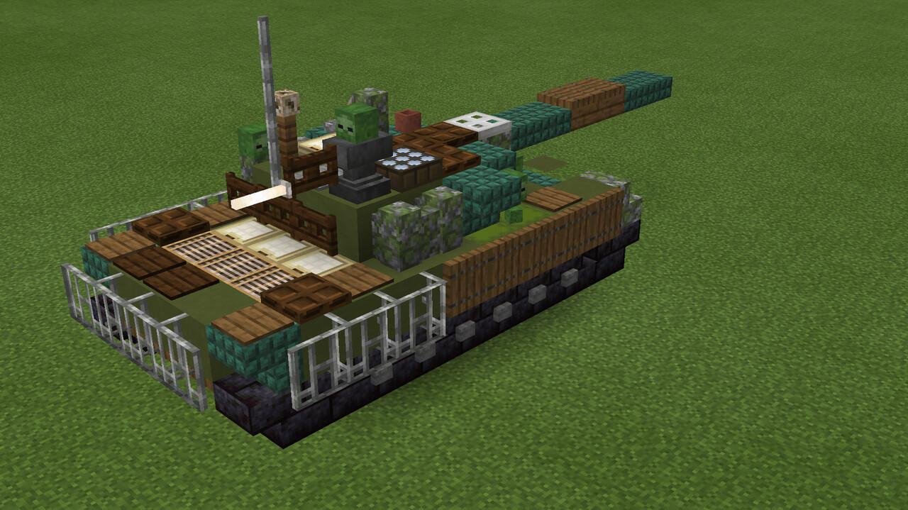 1.5:1 scale Soviet and Russian T-72 variants Minecraft Map