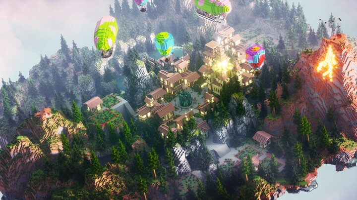 The Sky Village Minecraft Map