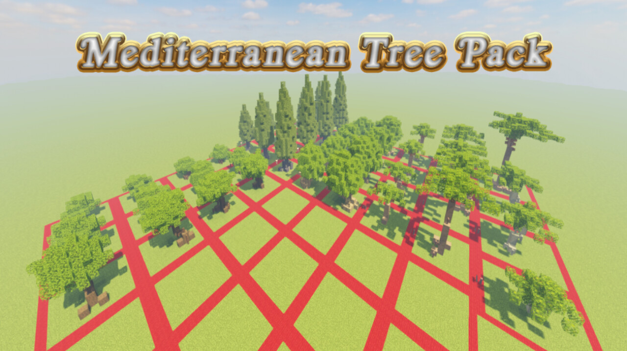 Mediterranean Tree Pack - [] 44 TREES [] Minecraft Map