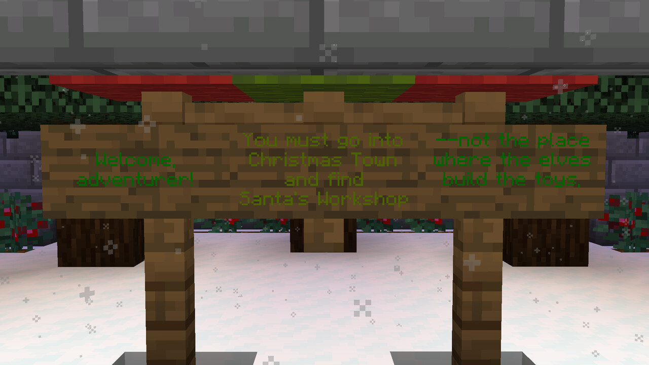 Christmas Town Puzzle Map Minecraft Map