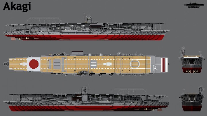 IJN Akagi 1:1 Scale Minecraft Map