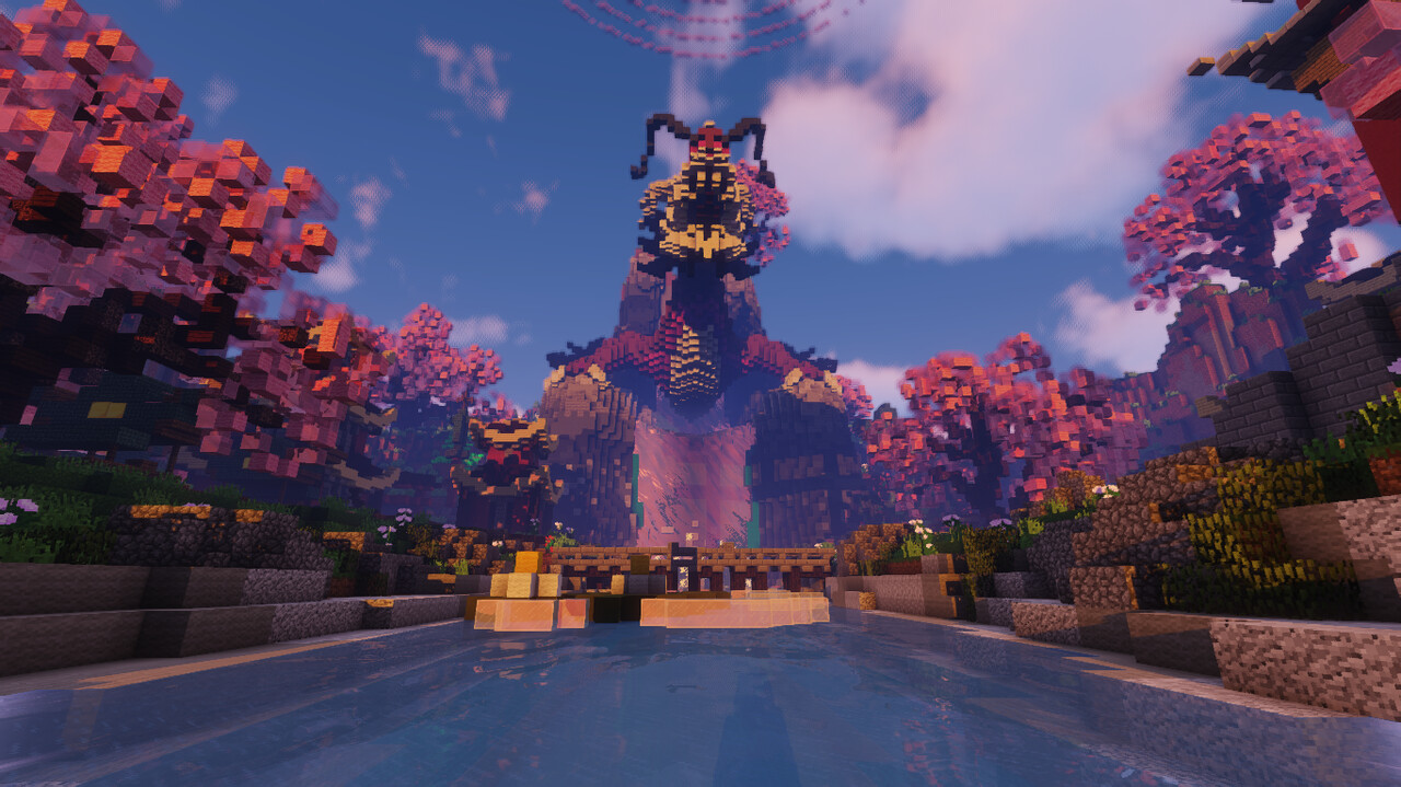 Asian Themas SkyBlock Spawn | OrigamiPorjects Minecraft Map