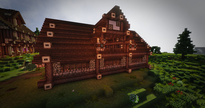 Rustic Stables (Medieval Barn) Minecraft Map