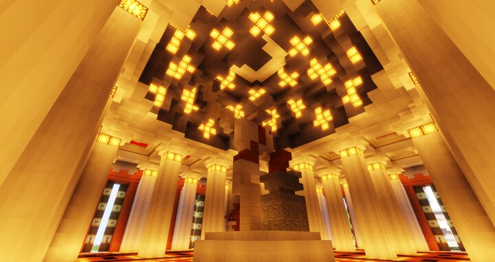 Spawn in Greek style Minecraft Map