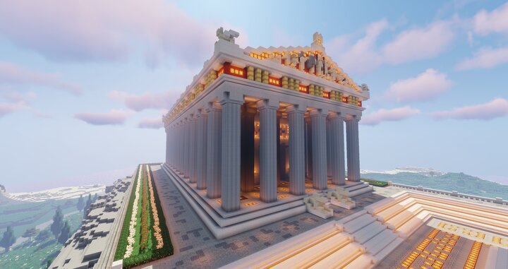 Spawn in Greek style Minecraft Map