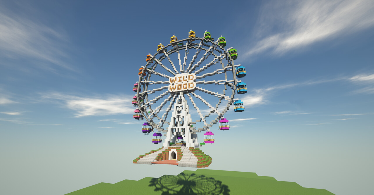 Playable Ferris Wheel (Player can round the wheel) Minecraft Map