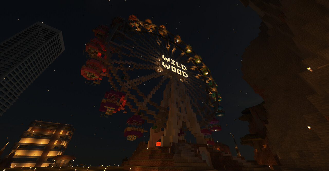 Playable Ferris Wheel (Player can round the wheel) Minecraft Map