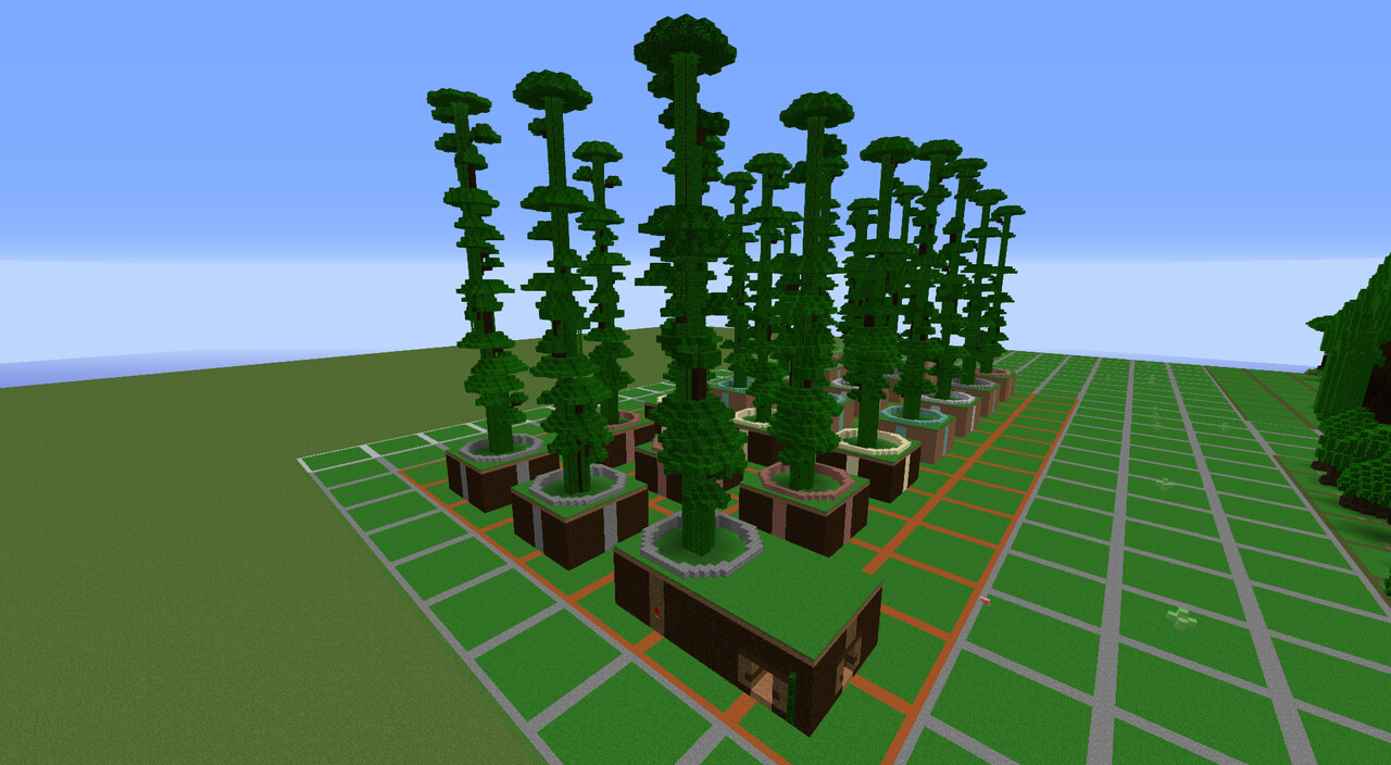 Pathways Tree Pack with Schematics and world D/L. Minecraft Map