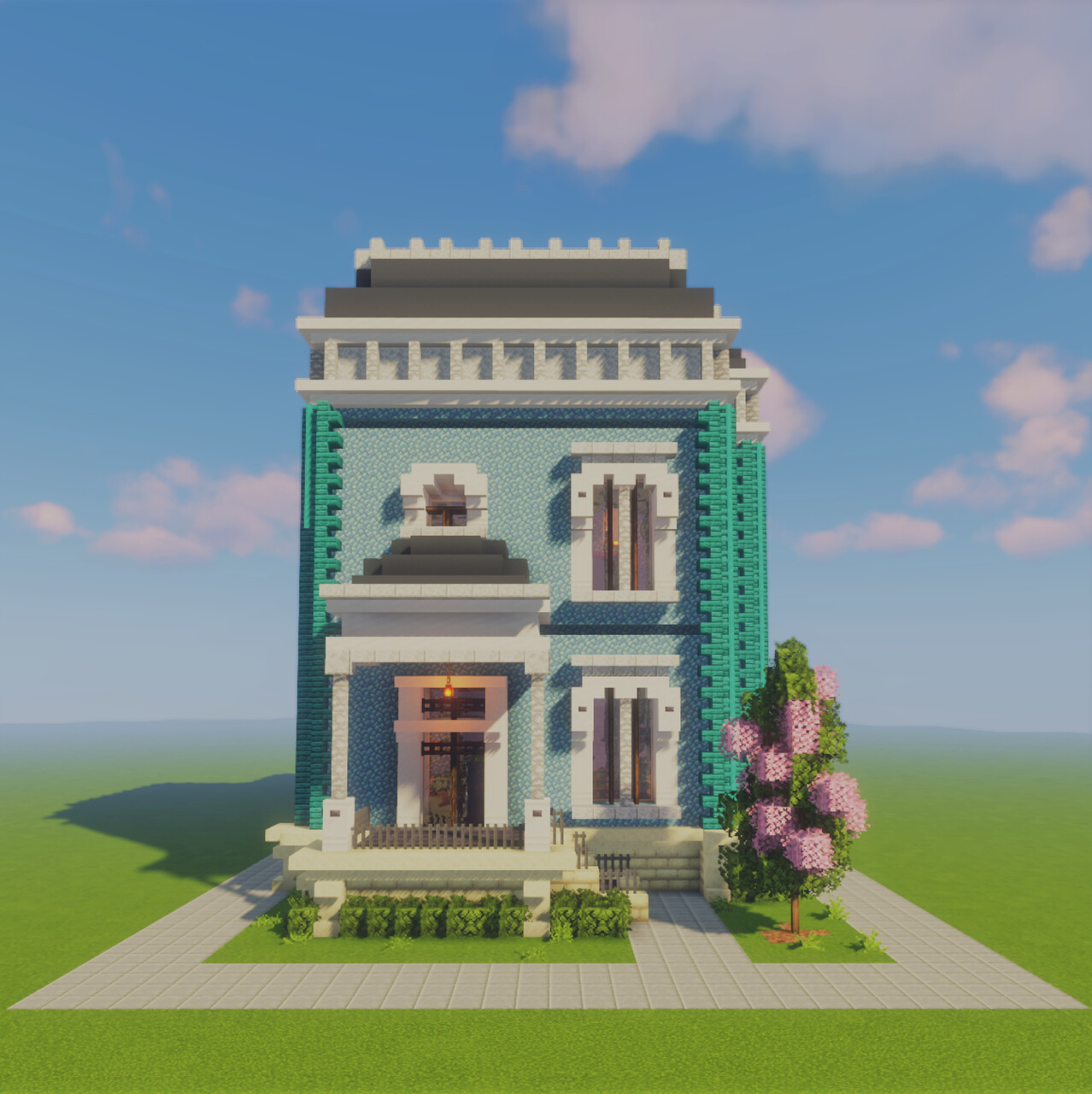 Blue Victorian House Minecraft Map