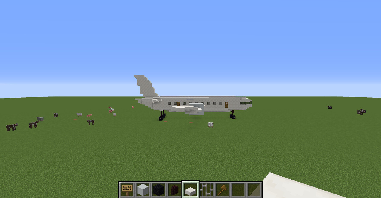 Basic white air plane Minecraft Map