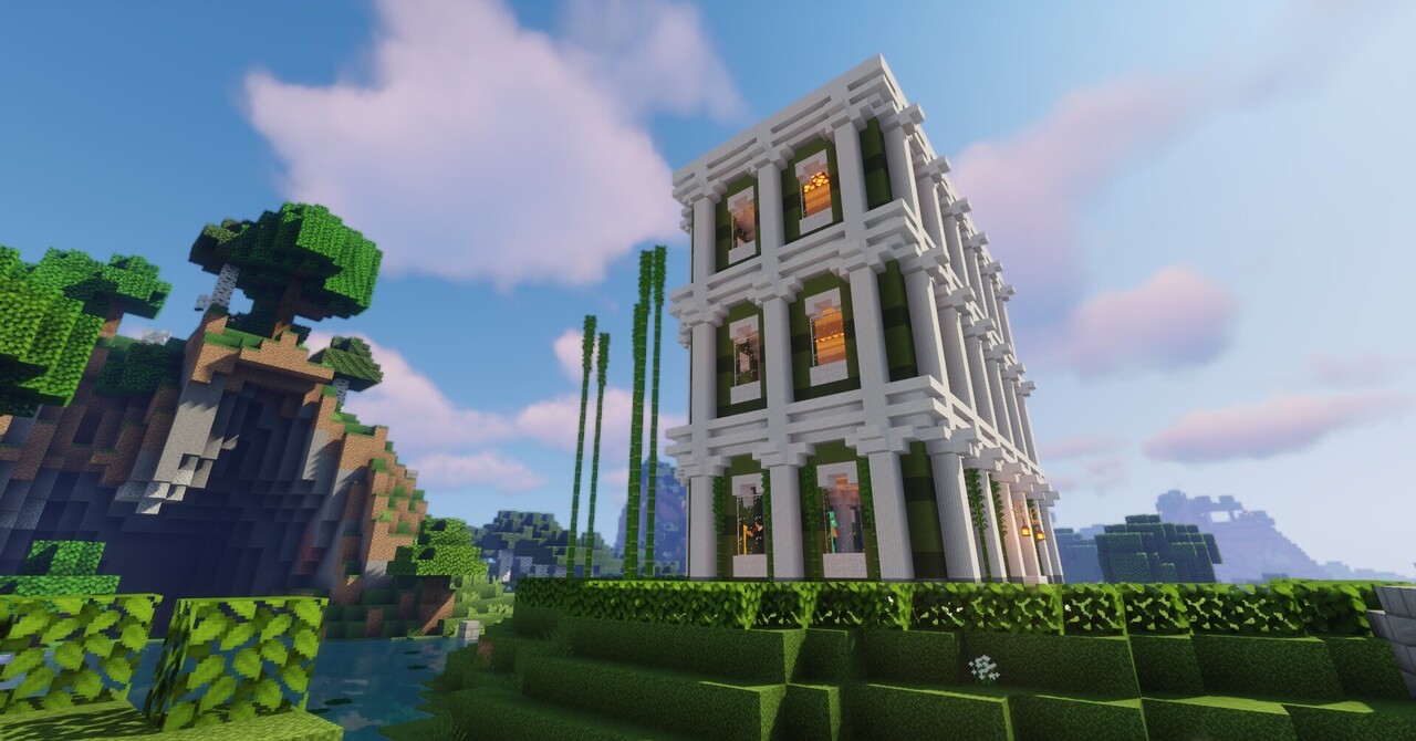 Colourful Green Baroque House Minecraft Map