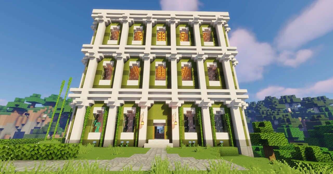 Colourful Green Baroque House Minecraft Map