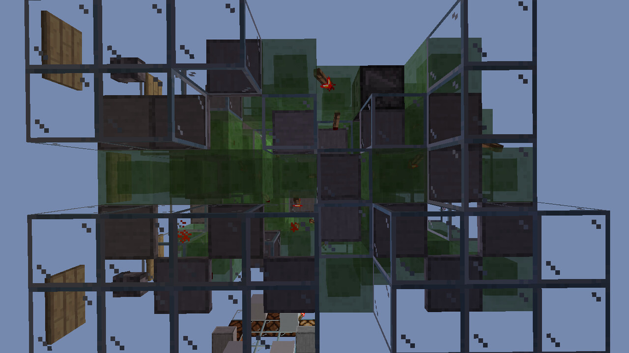 BCD to 7-segment display decoder | fact: 675 blocks | The redstone lamps can be turned to piston ...