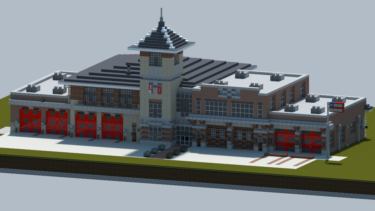 Modern Firestation #1 [With interior and download] Minecraft Map