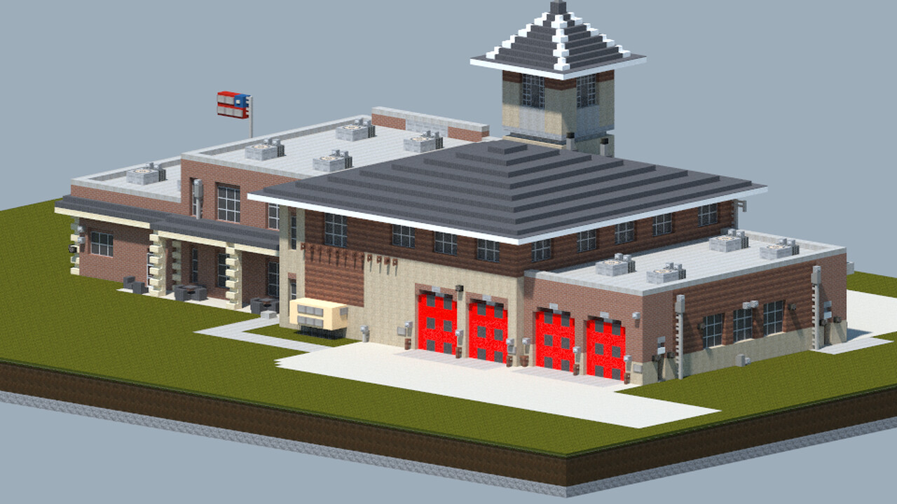 Modern Firestation #1 [With interior and download] Minecraft Map
