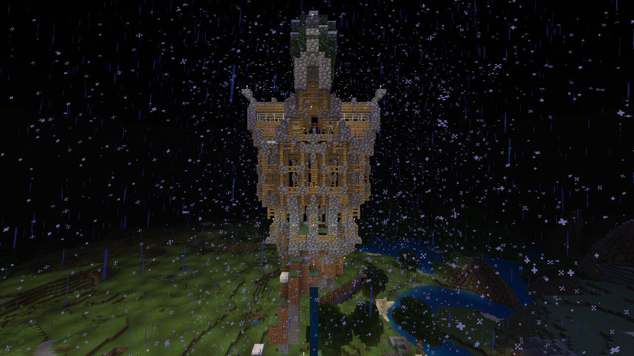 Bedrock Edition - Survival - Four Resource Tower Minecraft Map