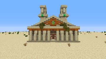 Tradinghall Minecraft Maps with Downloadable Schematic