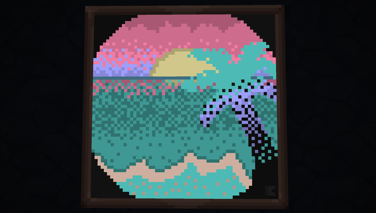 Fantasy - Vapor Wave - ArtMap Map Art Minecraft Map