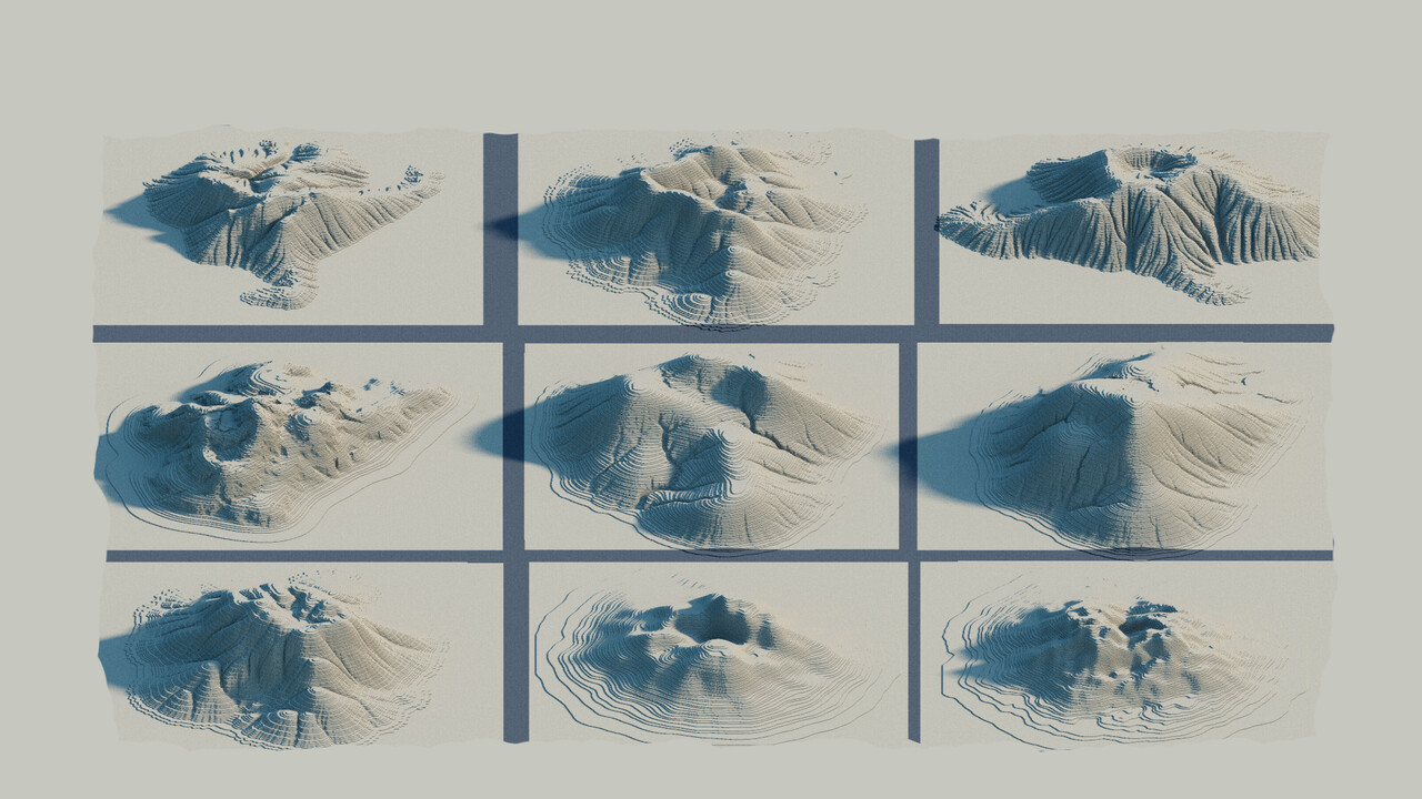 Worldpainter brushes | Forest brushes | 44 Different heightmaps ...