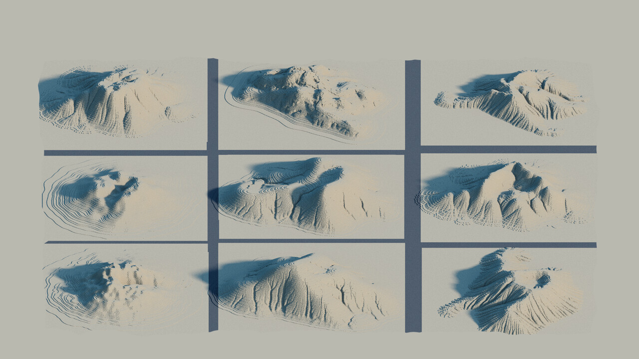 Worldpainter brushes | Forest brushes | 44 Different heightmaps ...