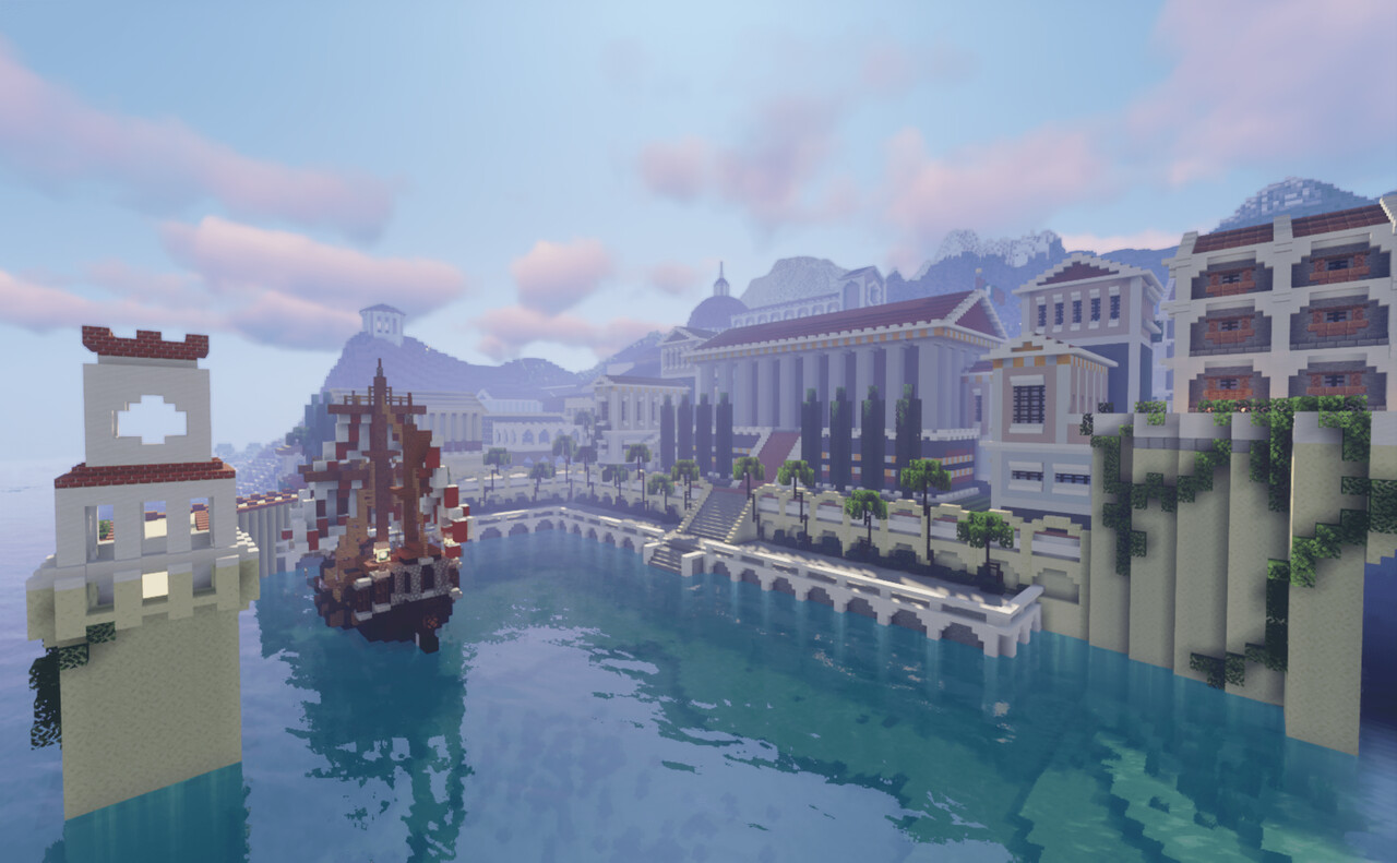 Marcidona - yet another Mediterranean port city Minecraft Map