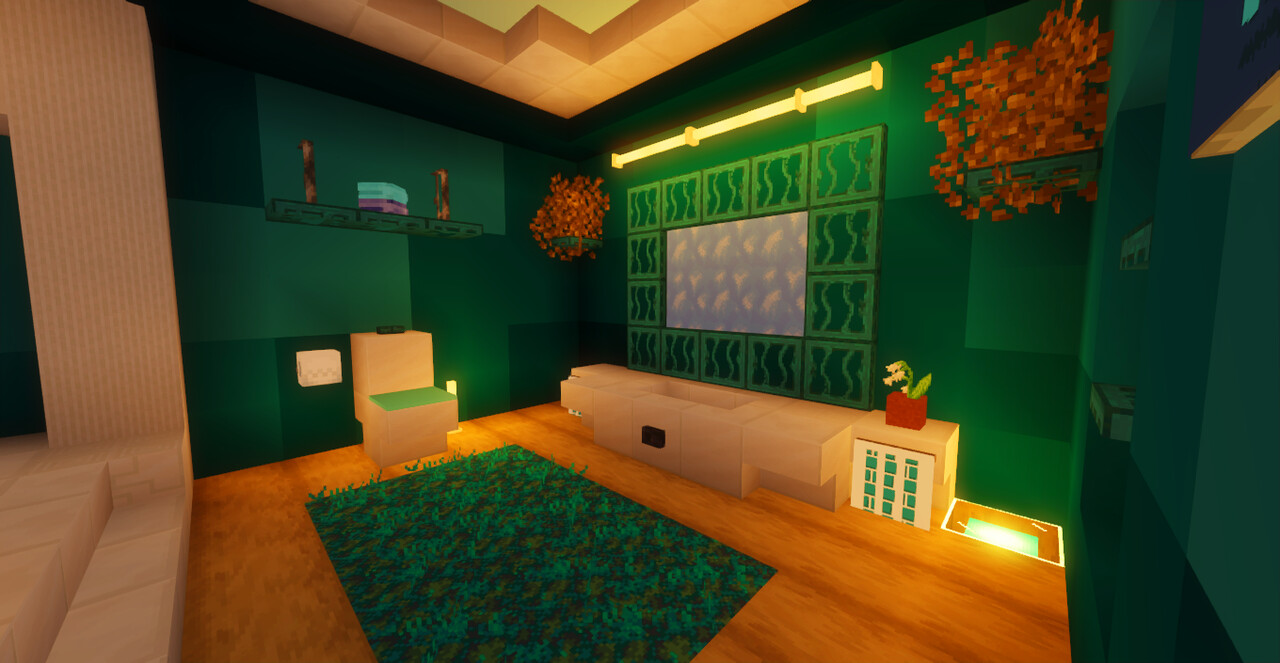 🐙 Minecraft GLOW SQUID statue house - My Cool Base 🐙 Minecraft Map