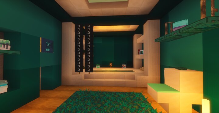 🐙 Minecraft GLOW SQUID statue house - My Cool Base 🐙 Minecraft Map