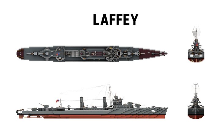 USS Laffey DD-459 Minecraft Map