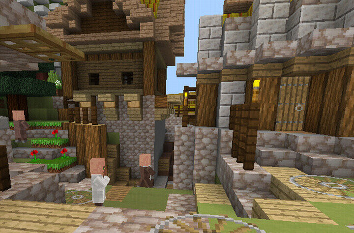 Small russian village in #MCPE Minecraft Map