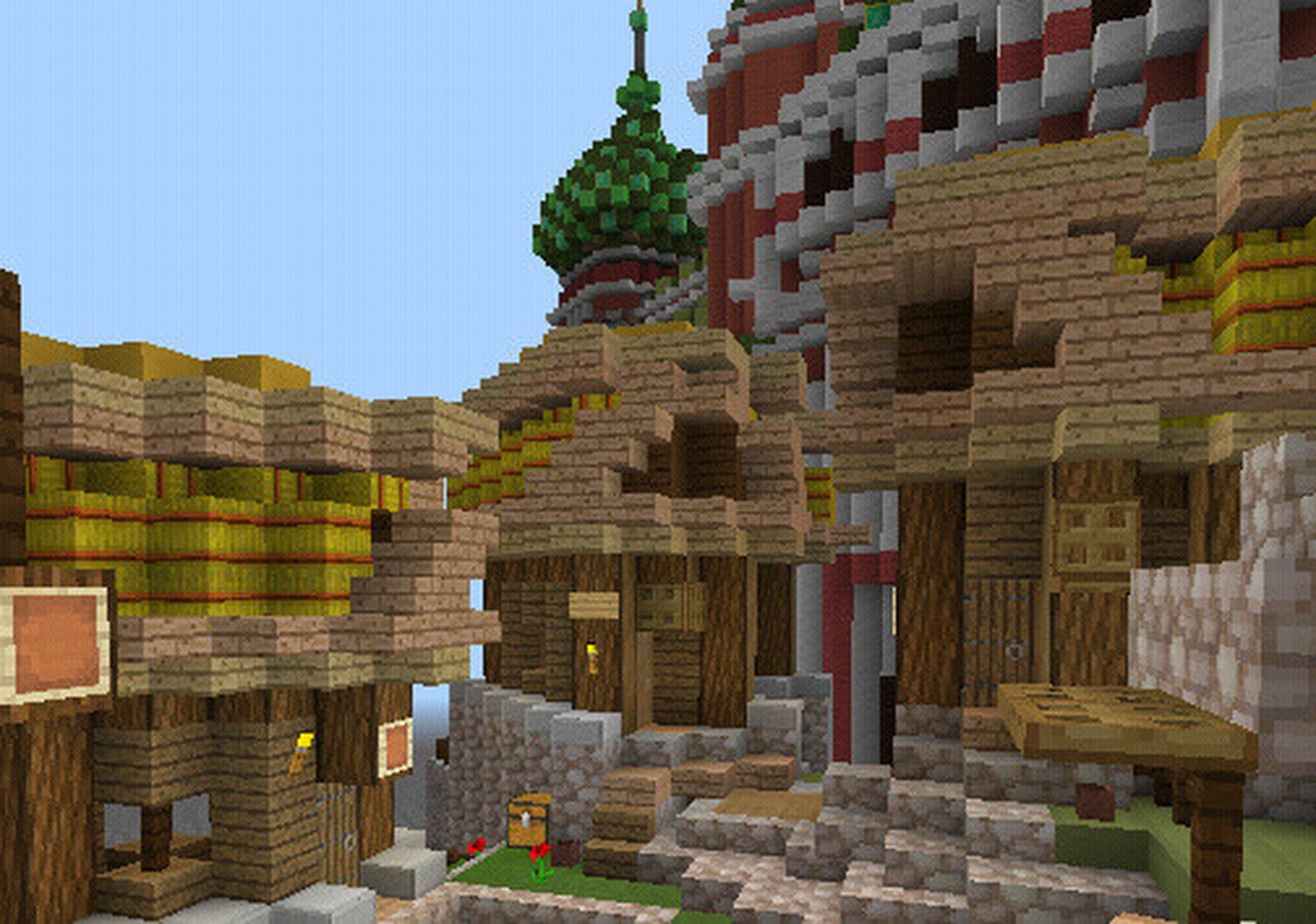 Small russian village in #MCPE Minecraft Map