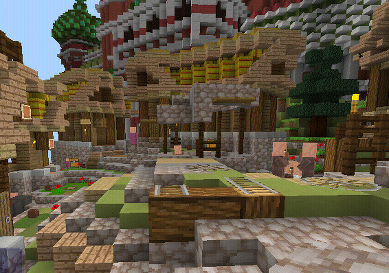 Small russian village in #MCPE Minecraft Map