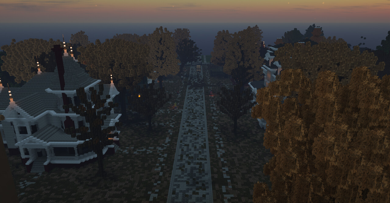 Spooky Victorian Halloween Themed Street Minecraft Map