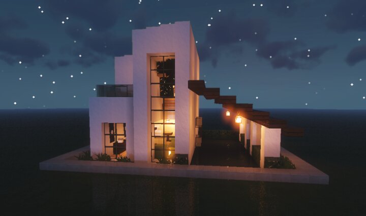 1 Chunk Modern House Minecraft Map