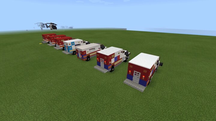 AMR, Care and LAFD ambulance pack Minecraft Map