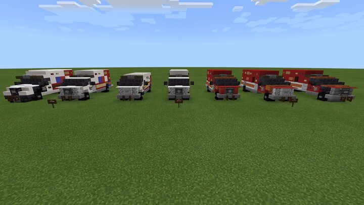 AMR, Care and LAFD ambulance pack Minecraft Map