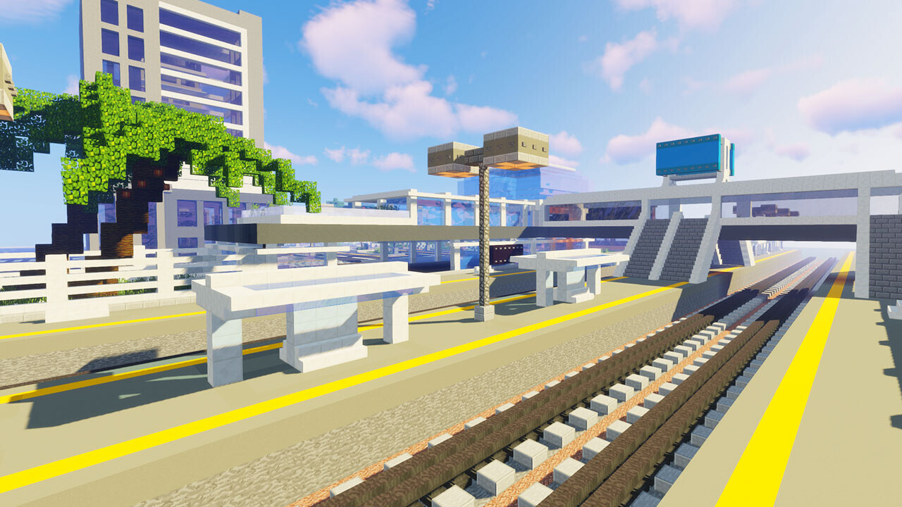 Modern Train Station Minecraft Map