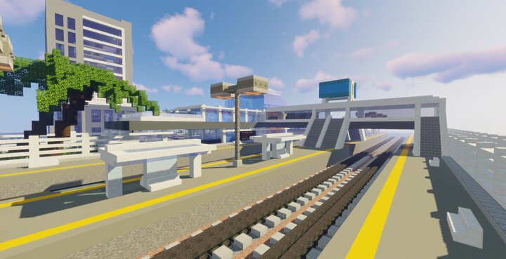 Modern Train Station Minecraft Map