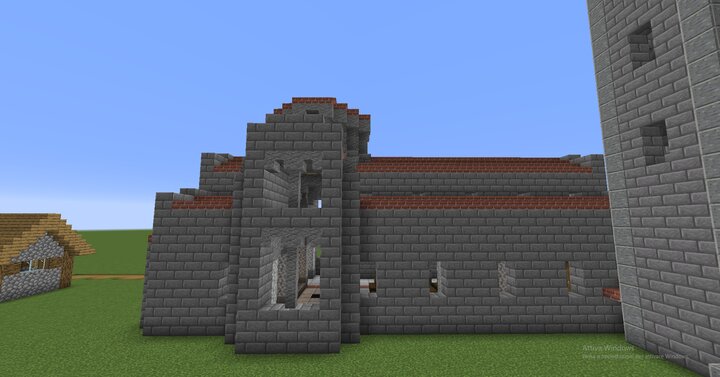 fictional church, Romanesque Minecraft Map