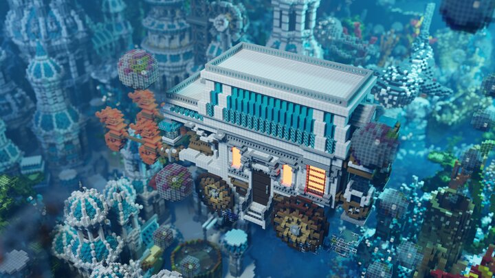 New render Ocean Fantasy Minecraft Map